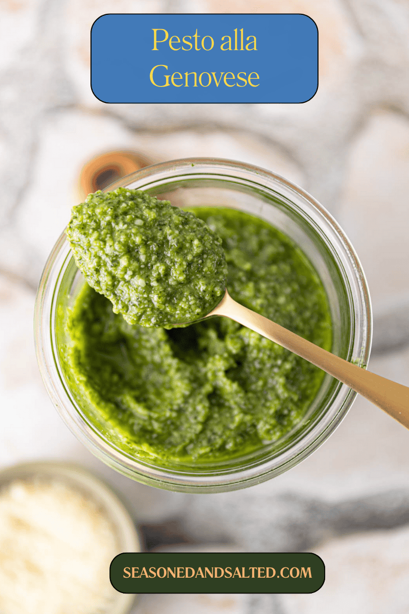 Pesto alla Genovese Recipe (Authentic Basil Pesto) - Seasoned and Salted