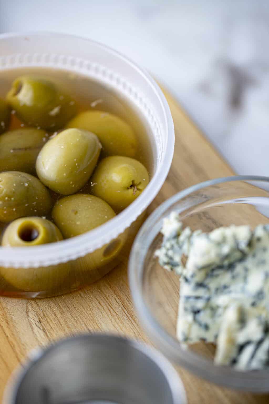 Blue Cheese-Stuffed Olives - Seasoned and Salted