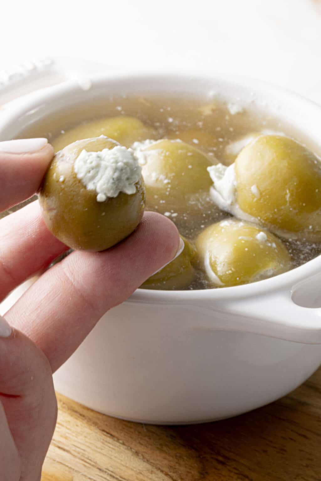 Blue Cheese-Stuffed Olives - Seasoned and Salted