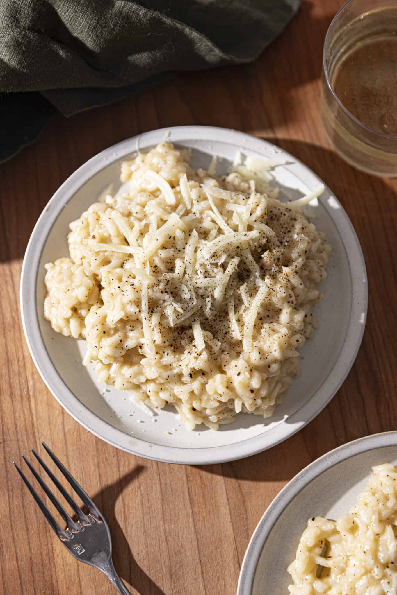 Creamy Cacio e Pepe Risotto : A Modern Italian Recipe - Seasoned and Salted
