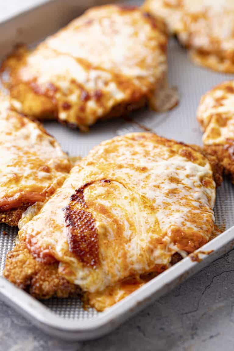 Crispy Chicken Parmesan with Vodka Sauce Recipe - Seasoned and Salted