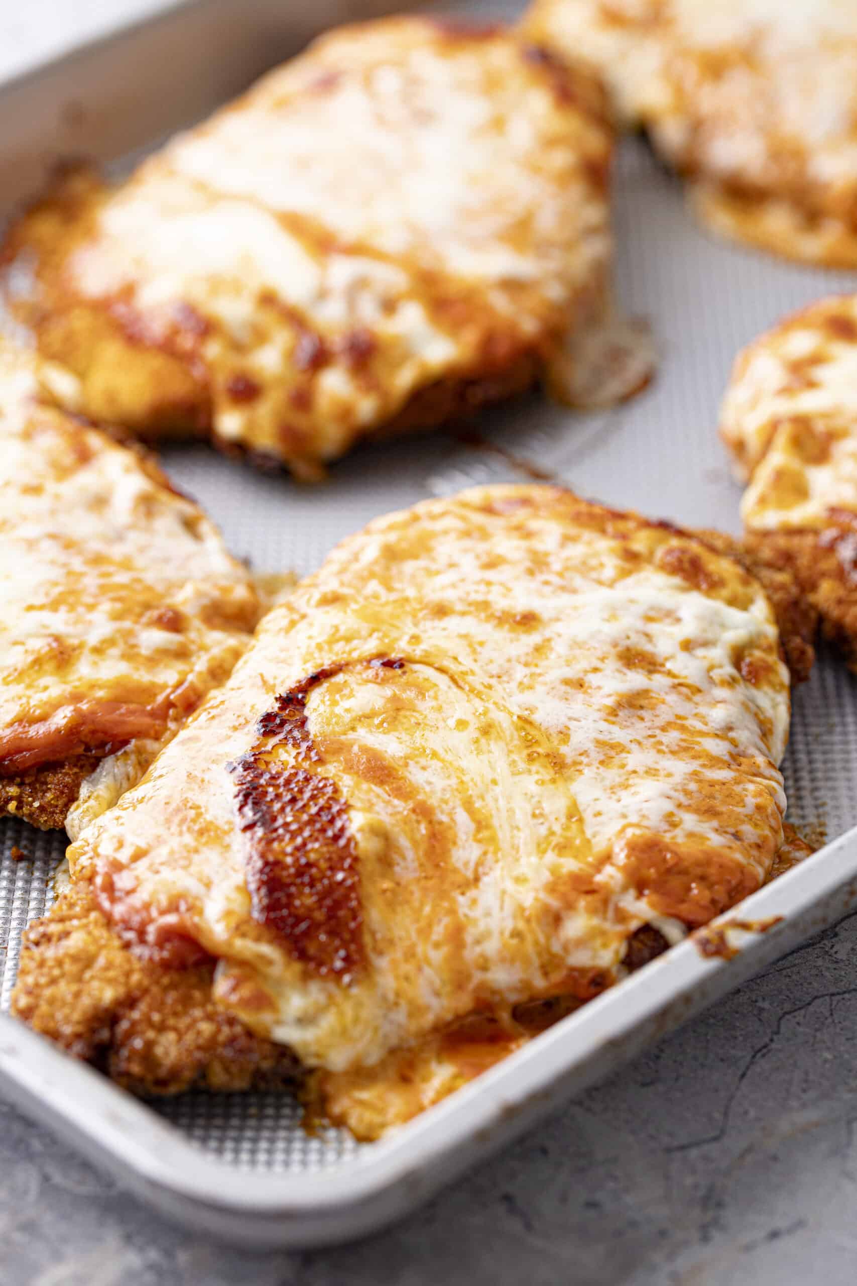 Crispy Chicken Parmesan with Vodka Sauce Recipe - Seasoned and Salted