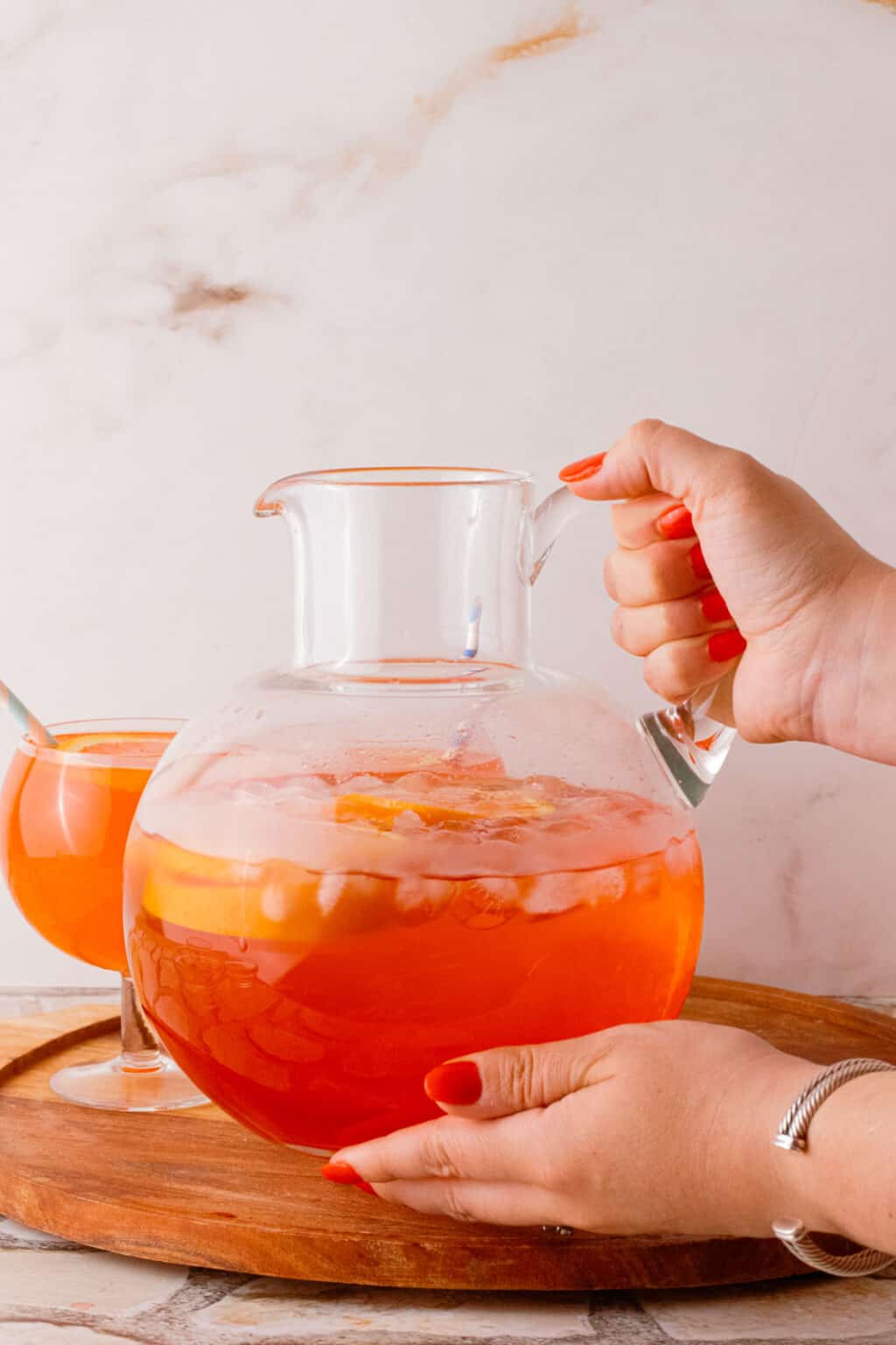 Italian Aperol Spritz Pitcher (Summer Batch Recipe) - Seasoned and Salted
