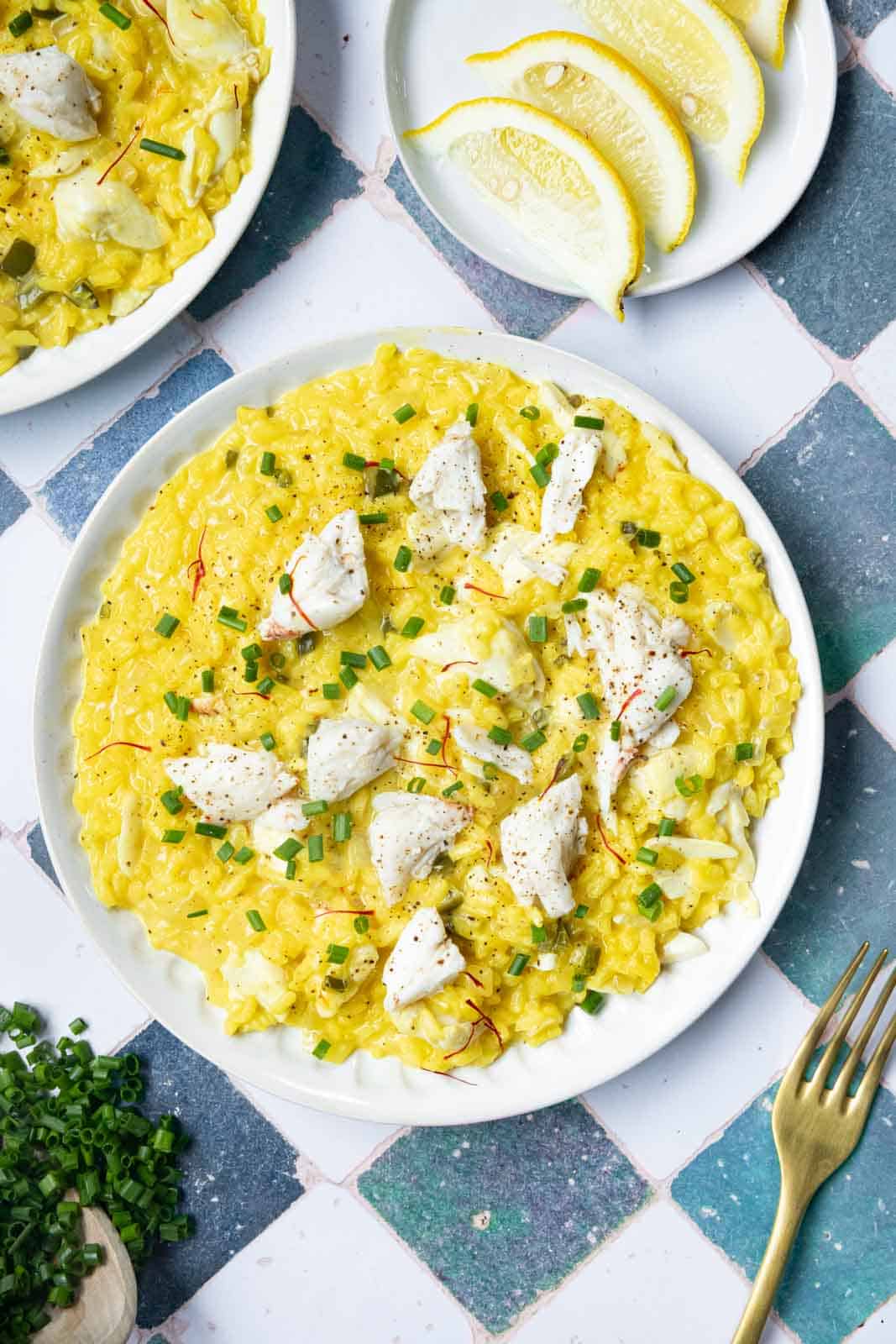Creamy Crab Risotto with Saffron and Poblano (Lump Crab) - Seasoned and ...