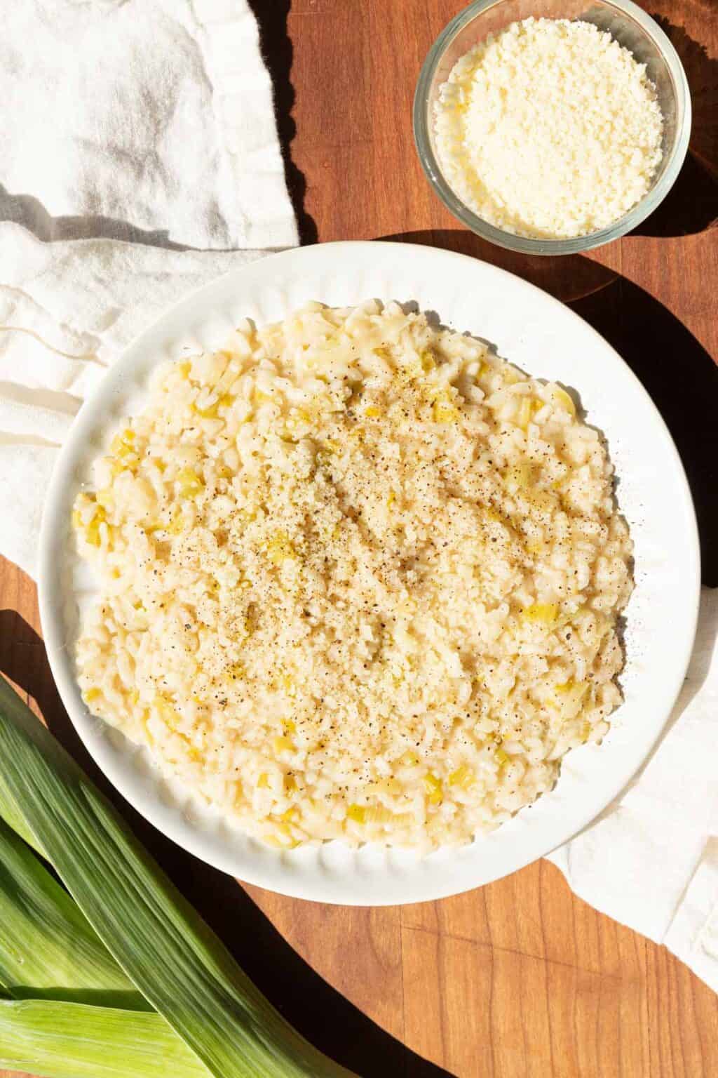 The Best Creamy Leek Risotto Recipe (With Parmesan) - Seasoned and Salted
