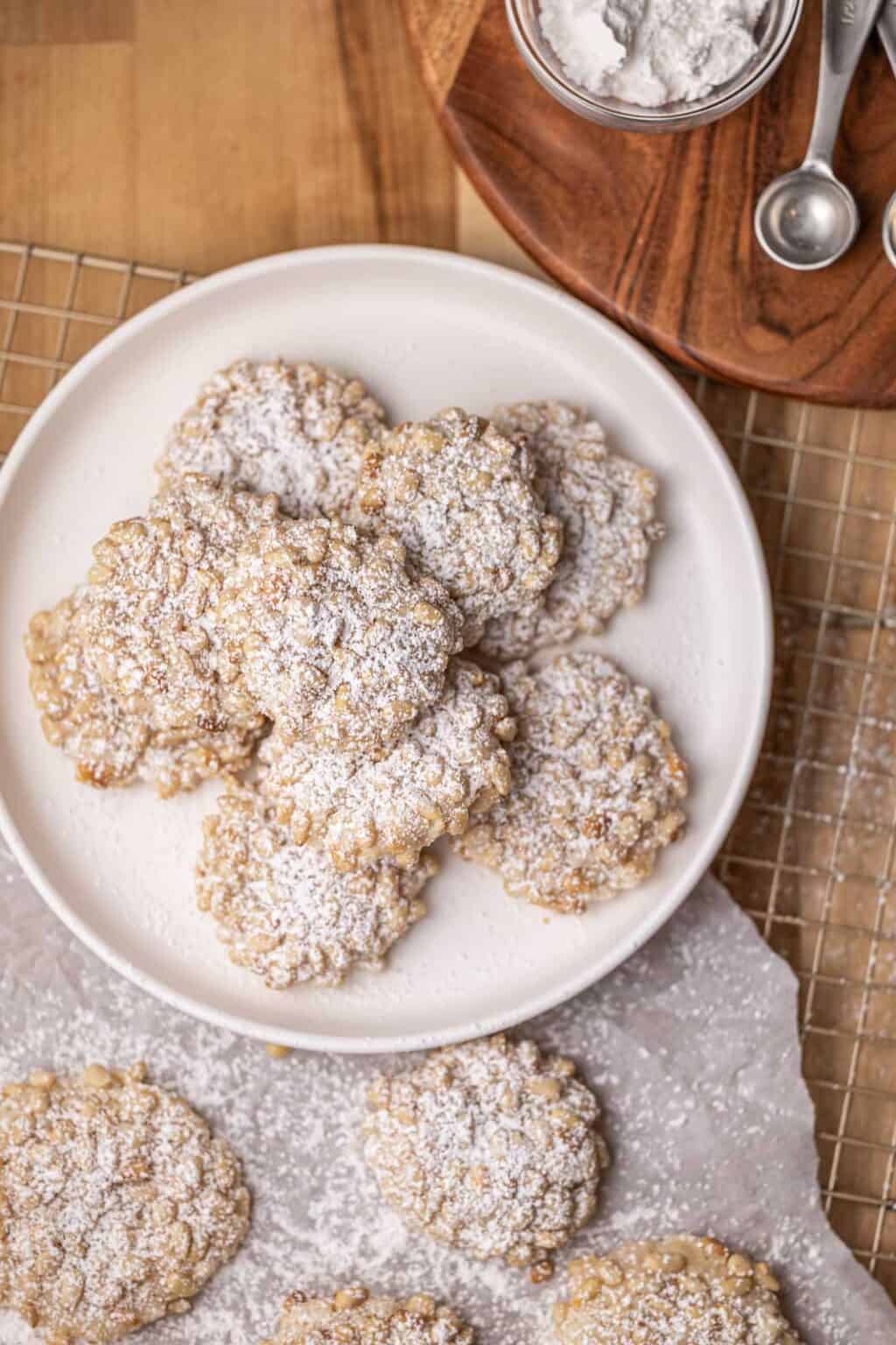 Easy Pignoli Cookies (Italian Pine Nut Cookie Recipe) - Seasoned and Salted