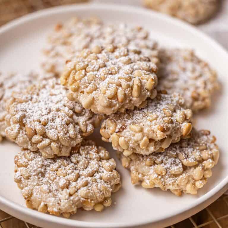 Easy Pignoli Cookies (Italian Pine Nut Cookie Recipe) - Seasoned and Salted