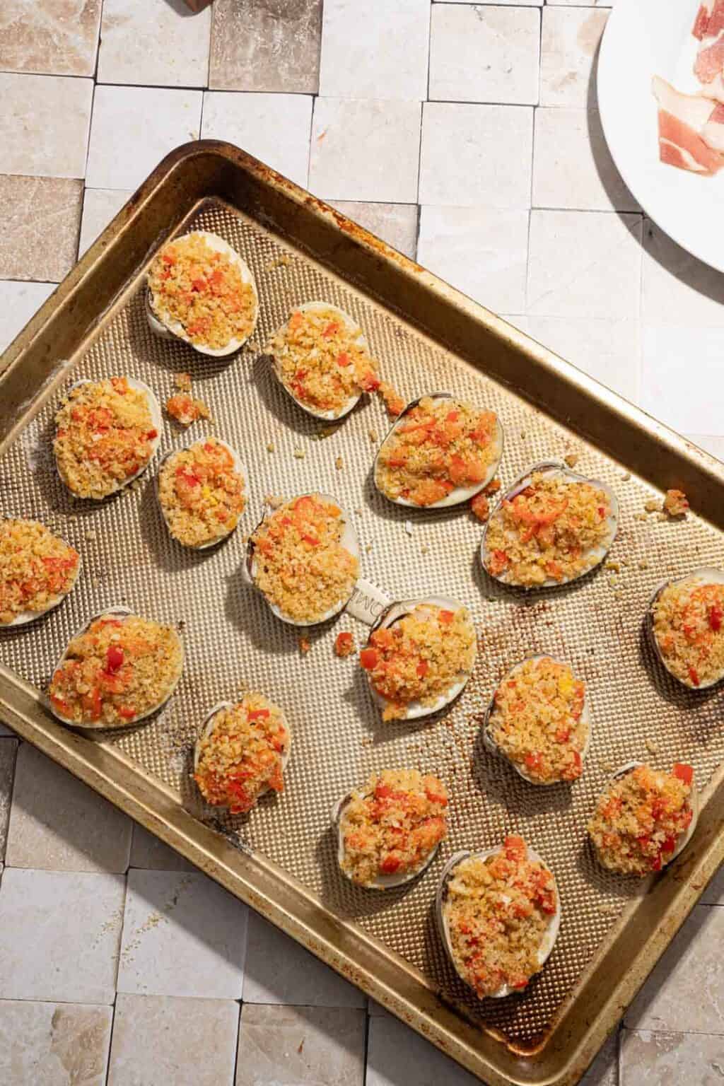Baked Clams Casino Inspired by New England Flavors - Seasoned and Salted