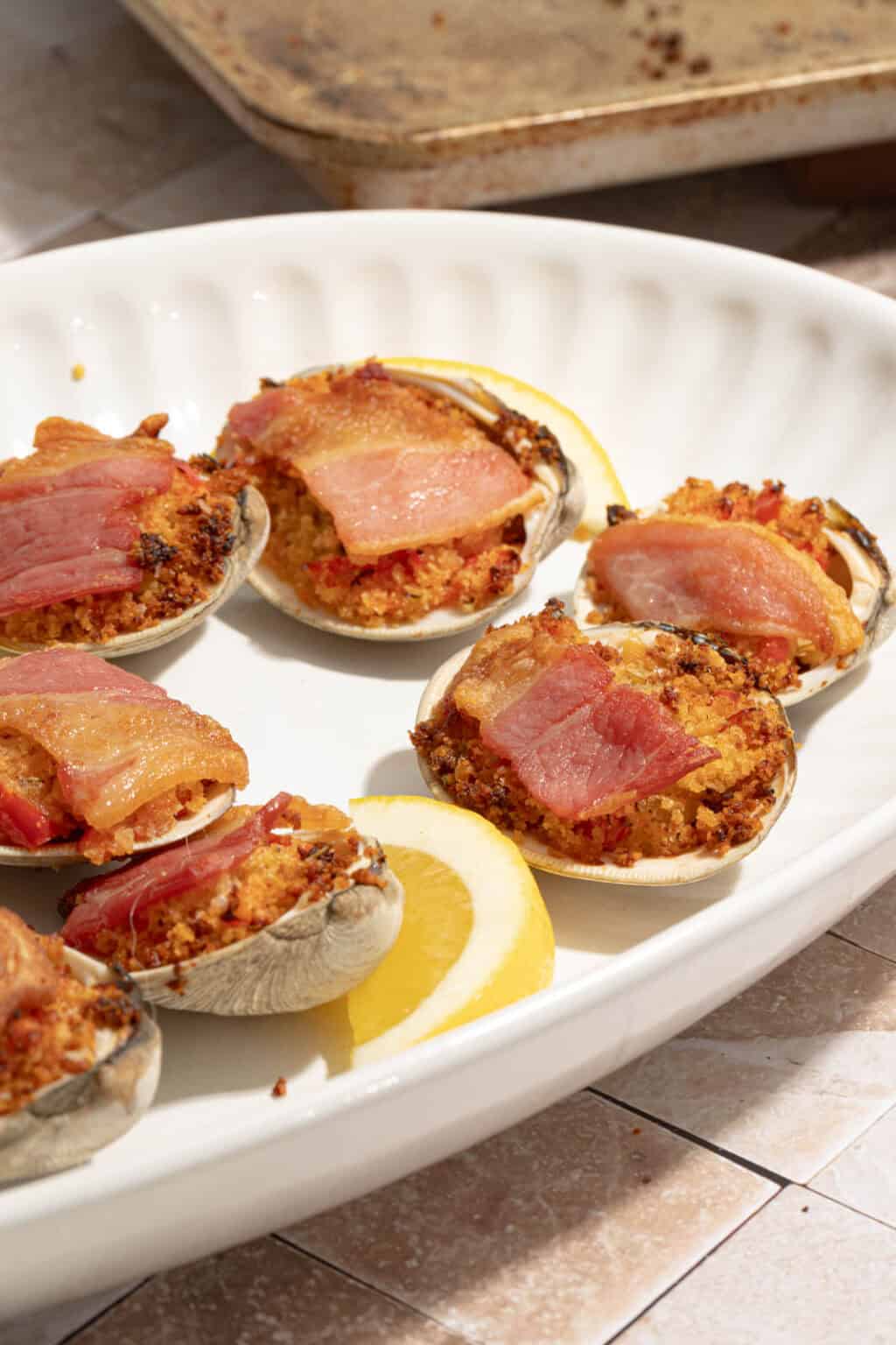 Baked Clams Casino Inspired by New England Flavors - Seasoned and Salted