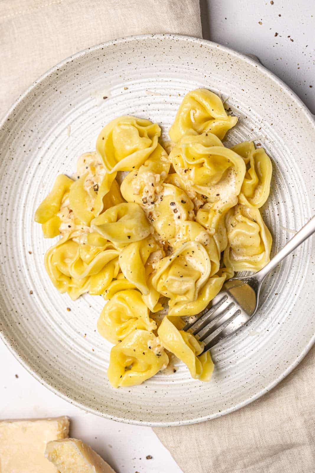 Easy Fresh Cheese Tortellini with Ricotta Filling - Seasoned and Salted