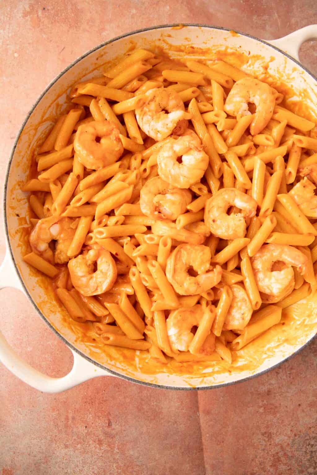 Creamy Shrimp Penne Alla Vodka (Shrimp Pasta Recipe) - Seasoned and Salted