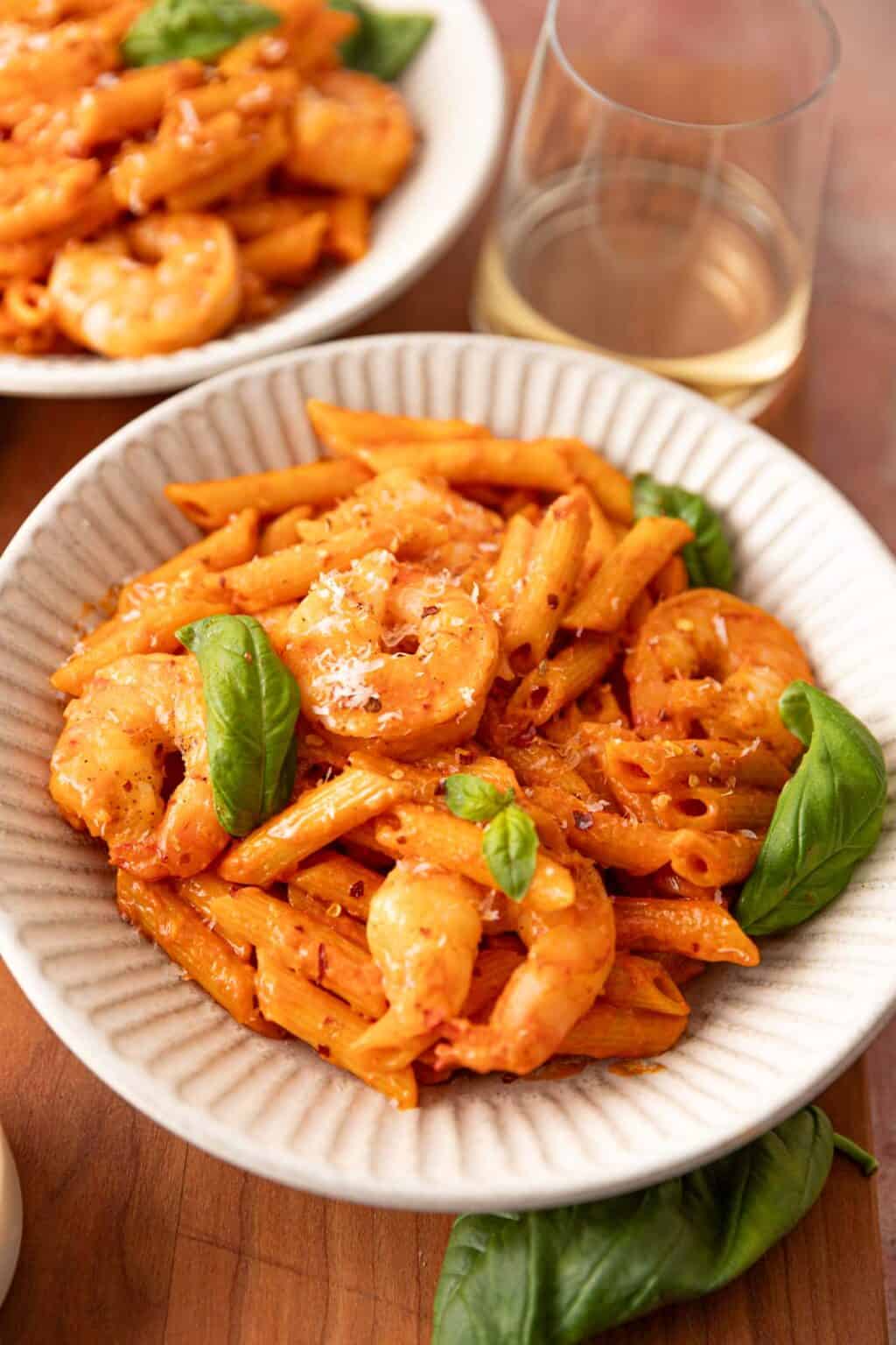 Creamy Shrimp Penne Alla Vodka (Shrimp Pasta Recipe) - Seasoned and Salted