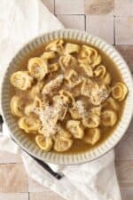 Italian Tortellini en Brodo Recipe (Pasta in Broth) - Seasoned and Salted