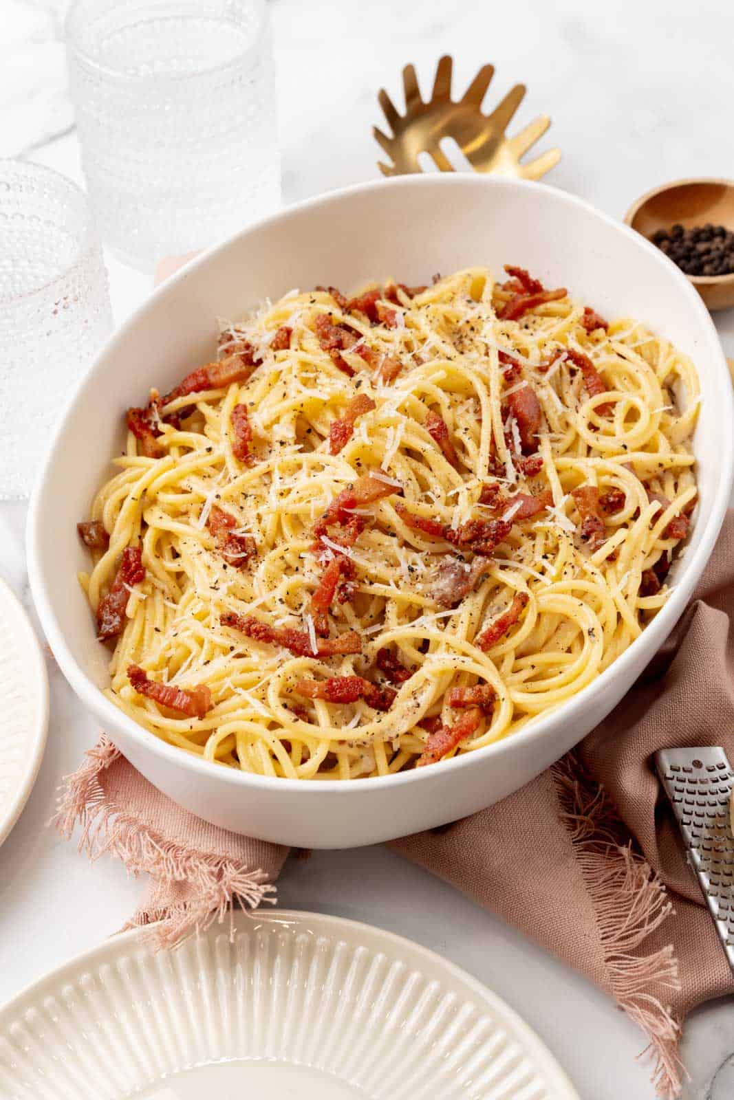 Authentic Pasta alla Gricia (Classic Roman Recipe) - Seasoned and Salted