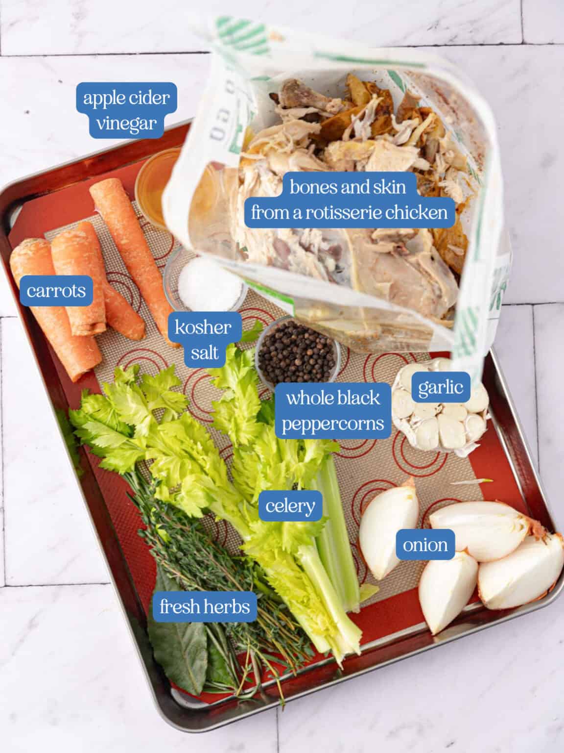 Easy Homemade Chicken Stock from Rotisserie Chicken - Seasoned and Salted