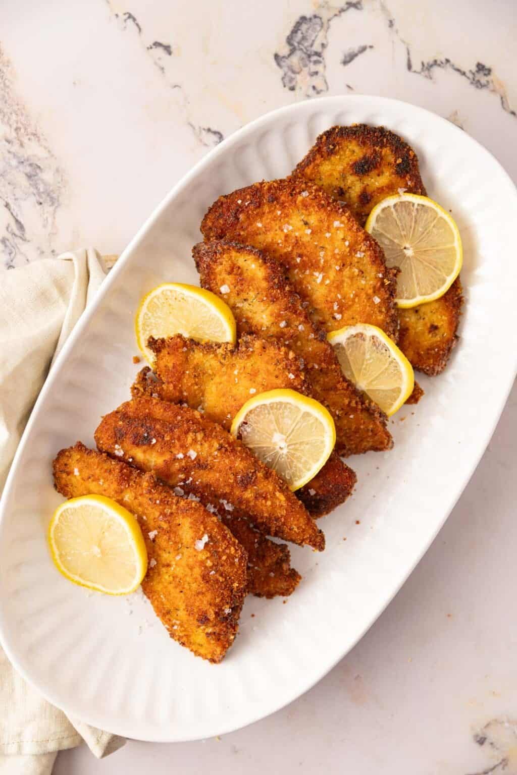 Crispy Lemon Chicken Cutlets Recipe (Lemon Panko Chicken) - Seasoned ...