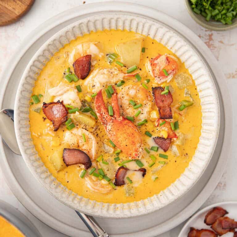 Lobster and Shrimp Chowder with Corn (New England Recipe) - Seasoned ...