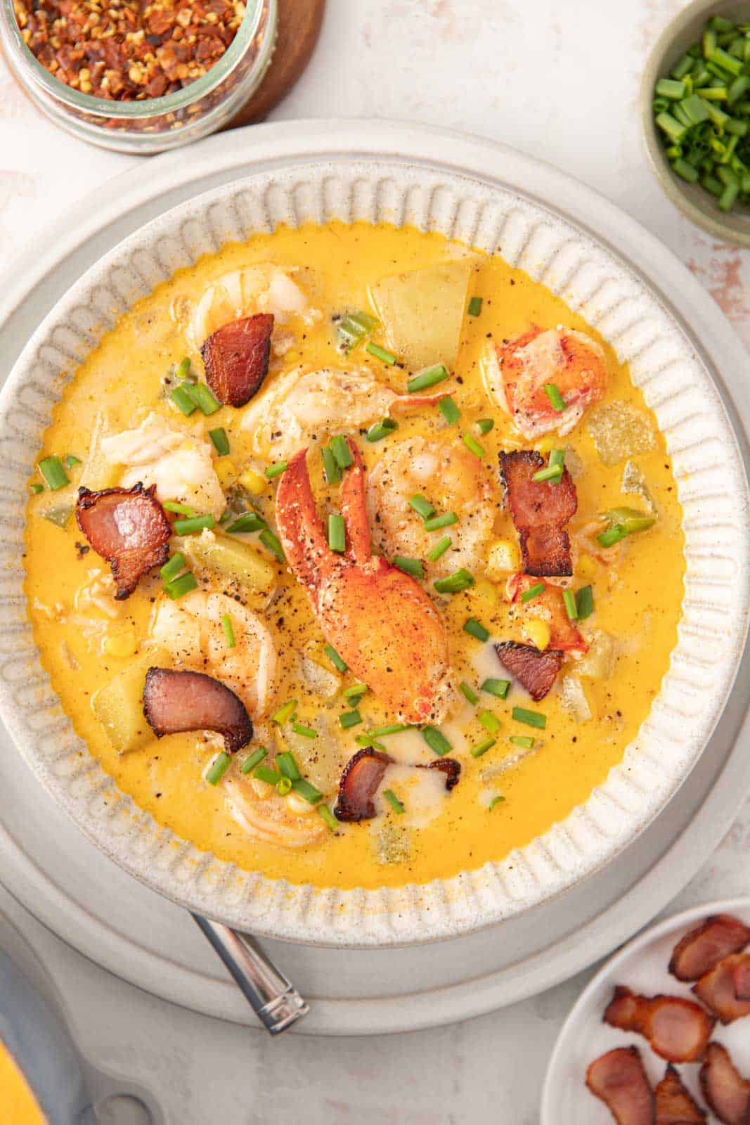 Lobster and Shrimp Chowder with Corn (New England Recipe) - Seasoned ...