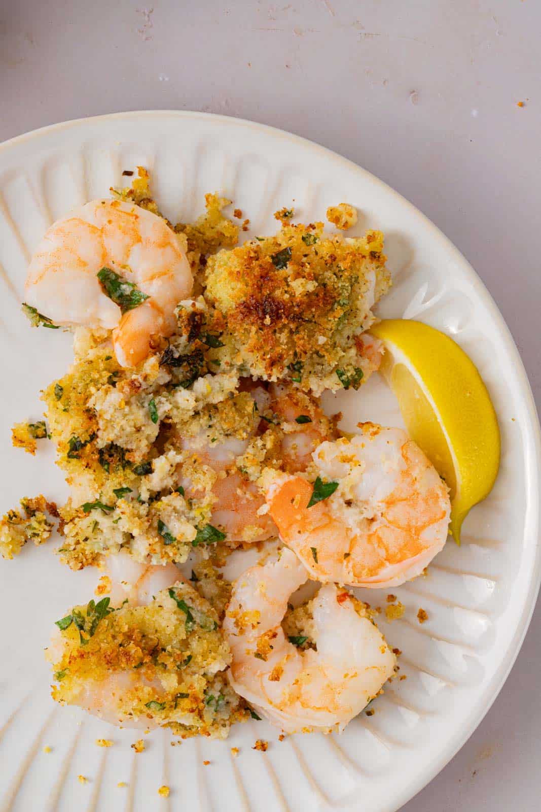 Baked Shrimp Oreganata Recipe with Garlic and Lemon - Seasoned and Salted