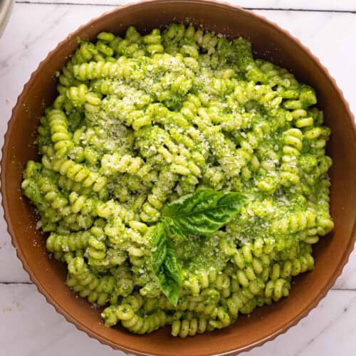 Fusilli al Pesto Recipe with Fresh Genovese Pesto - Seasoned and Salted