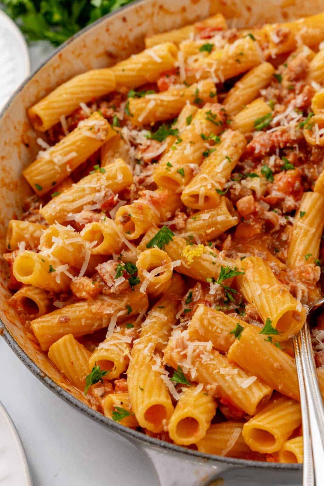 Rigatoni alla Zozzona with Guanciale (30 Minutes) - Seasoned and Salted