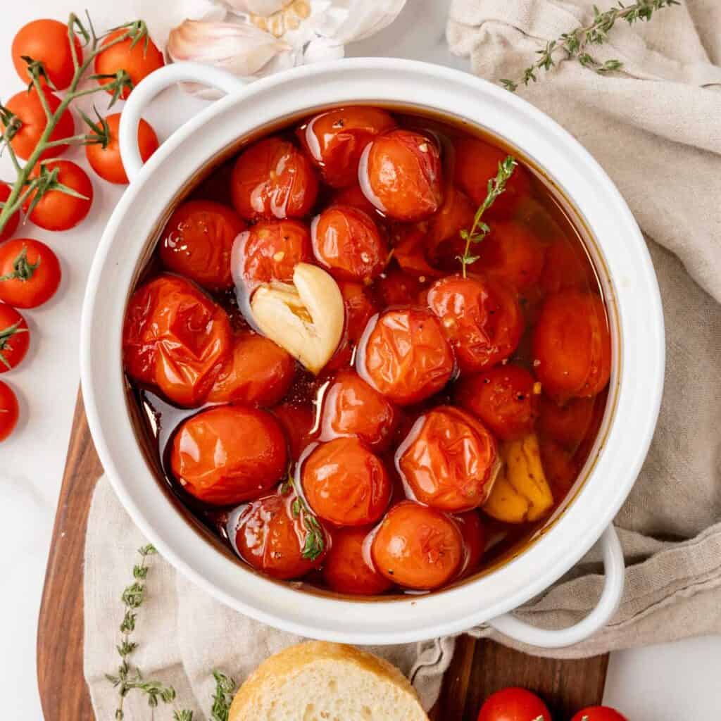 Cherry Tomato Confit (Slow-Roasted in Olive Oil With Garlic) - Seasoned ...