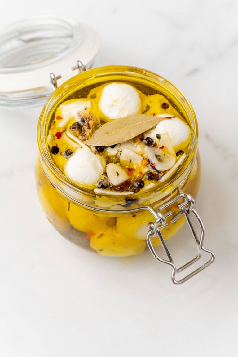 Homemade Marinated Goat Cheese Recipe with Herbs - Seasoned and Salted