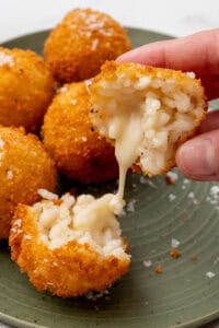 Cheesy Truffle Arancini Recipe (Italian Rice Balls) - Seasoned and Salted