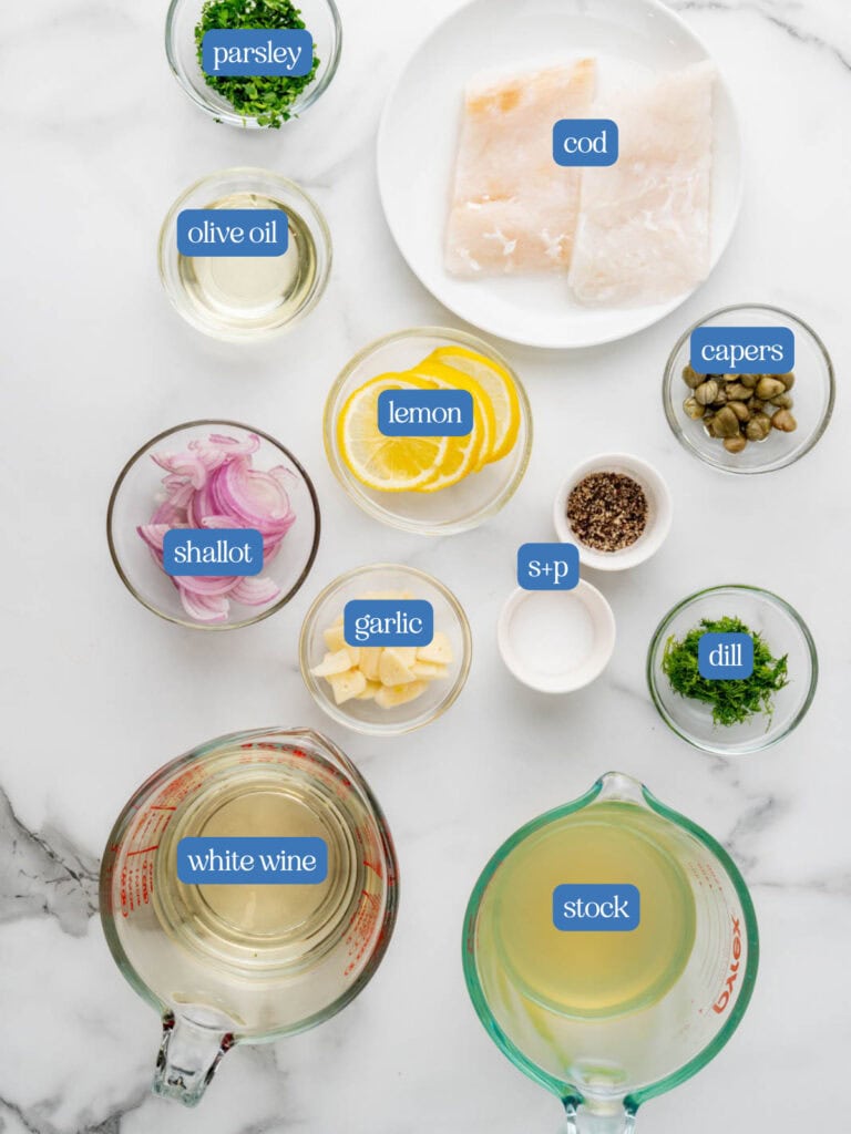 Simple Poached Cod Recipe with Lemon and Herbs - Seasoned and Salted